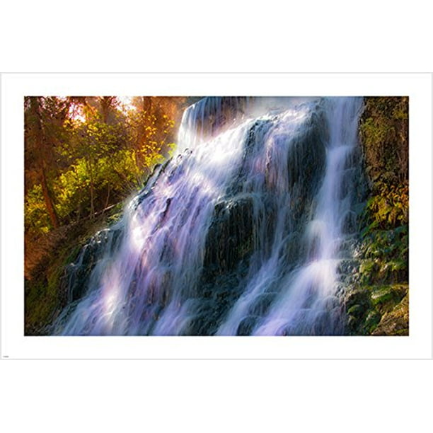 Waterfall Of Spring Contemporary Photo Poster Cascading 20x30 - Walmart.com
