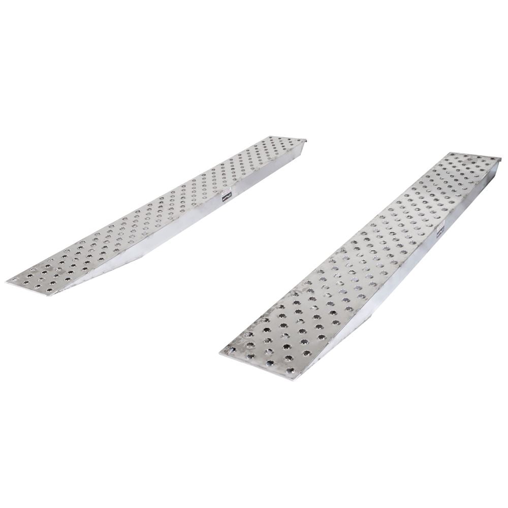 120in x 16in Aluminum 5,000 lb Car Trailer Ramps 20-36in Load Height ...