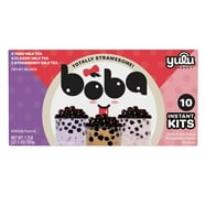 J Way Instant Boba Fruity Green Tea Set, Passionfruit Pineapple Bubble ...