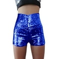 Glisme Leather Shorts For Women Shimmering Rhinestone Concert Outfit ...