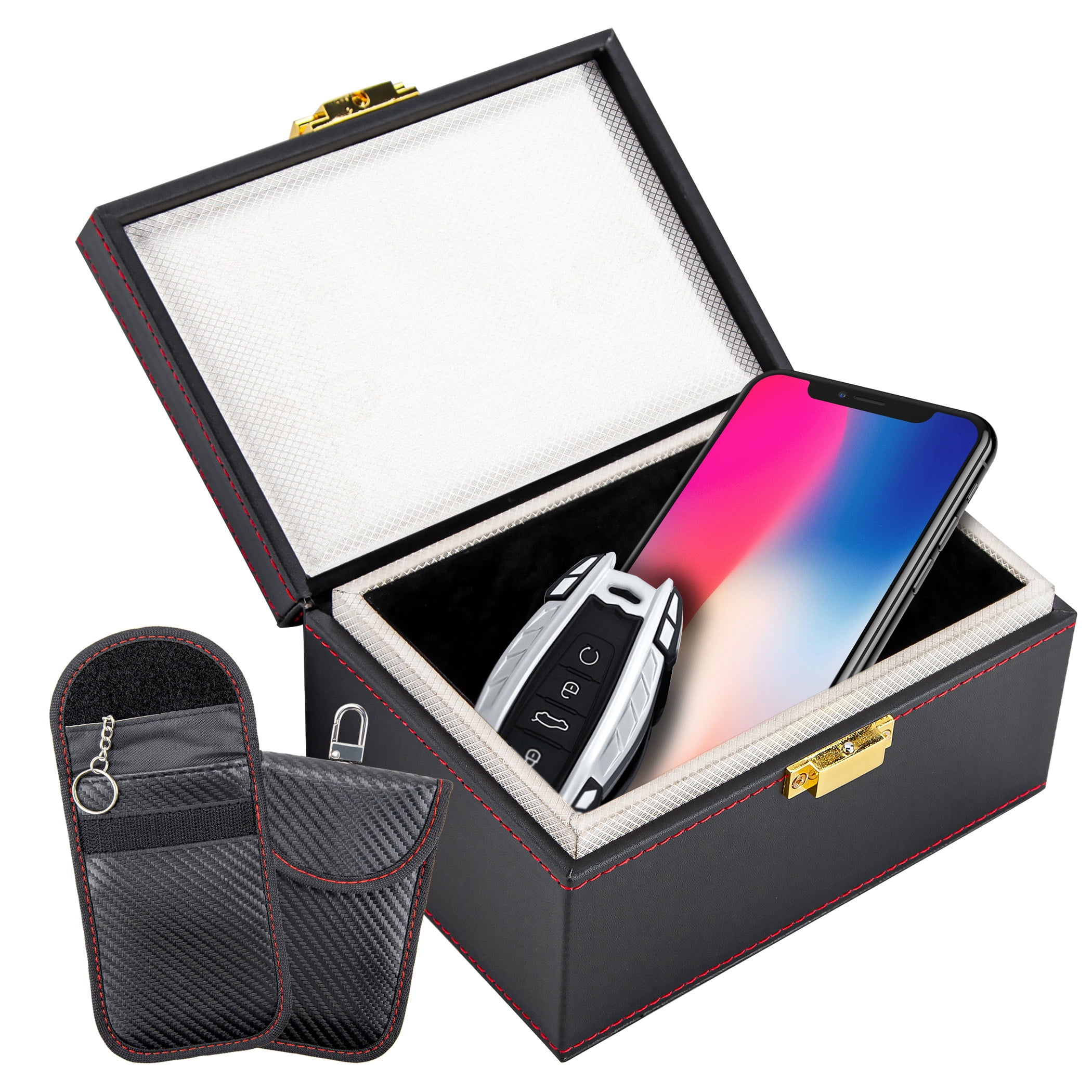 Cartman Faraday Box with 2 Faraday Bags, Car RFID Signal Blocking Pouch ...