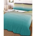 king Quilt Bedding Set, Yellow White and Teal Ombre Lightweight ...
