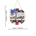 4th of July Wooden Welcome Door Sign - Patriotic Hanging Board Rural ...