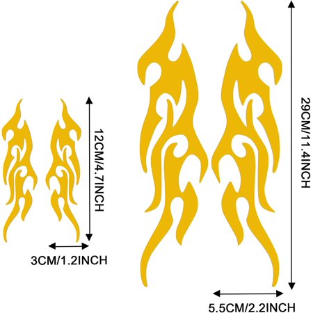 4 Pieces 12cm+29cm Reflective Golf Cart Vinyl Stickers Waterproof For ...