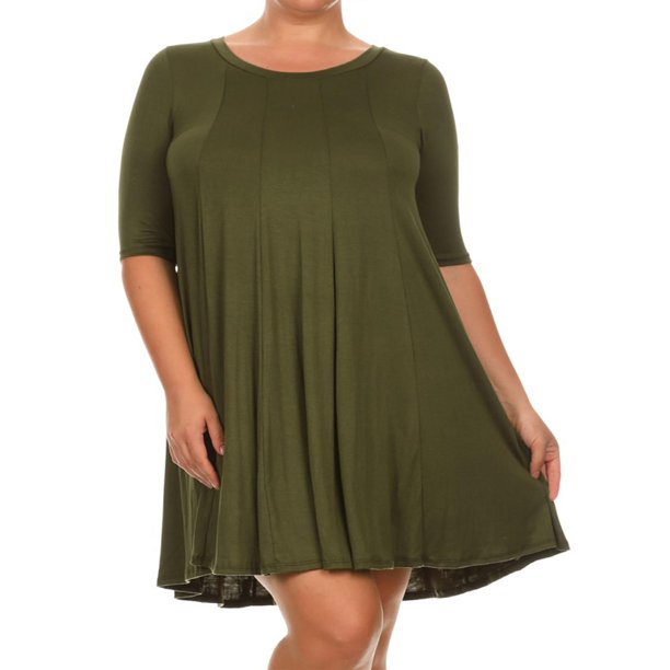 Moa Collection Moa Collection Womens Plus Size Solid Casual Relax