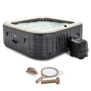 Intex PureSpa Plus 77x28 Inch Inflatable Ground Hot Tub w/ Bubble Pump ...