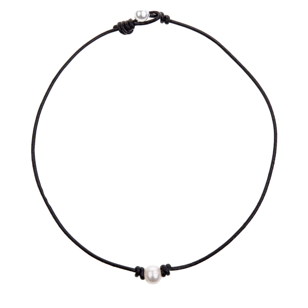 AYYUFE Pearl Leather Rope Necklace Women Summer - Walmart.com