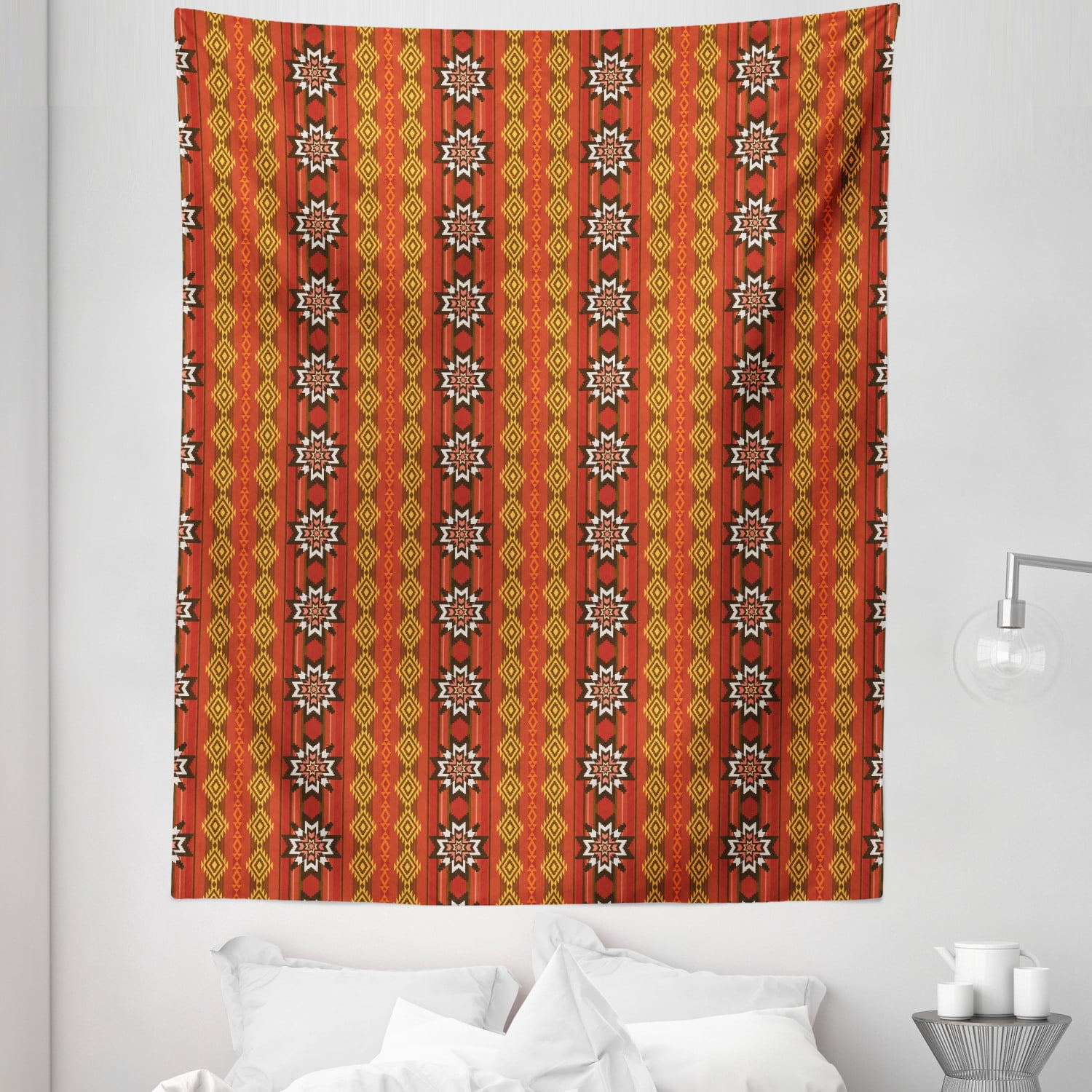 Orange Tapestry, Indigenous Cultural Motif Pattern Traditional Borders ...