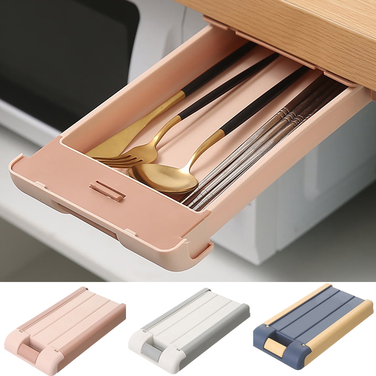 Travelwant Under Desk Drawer Organizer Slide Out Desk Drawer Attachment ...