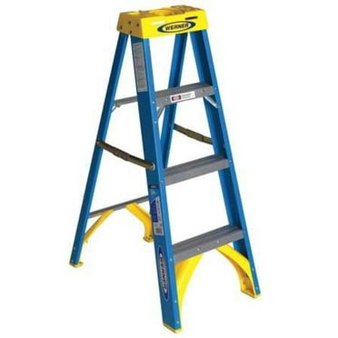 Louisville, 4-foot Fiberglass Step Ladder, 300 pound duty rating ...