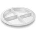 Portion Plate For Adults Teens – Pure White - 100% melamine - With 4 ...