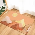Doormat Sun Mountains Doormats Entrance Door Rug Orange Abstract Lines ...
