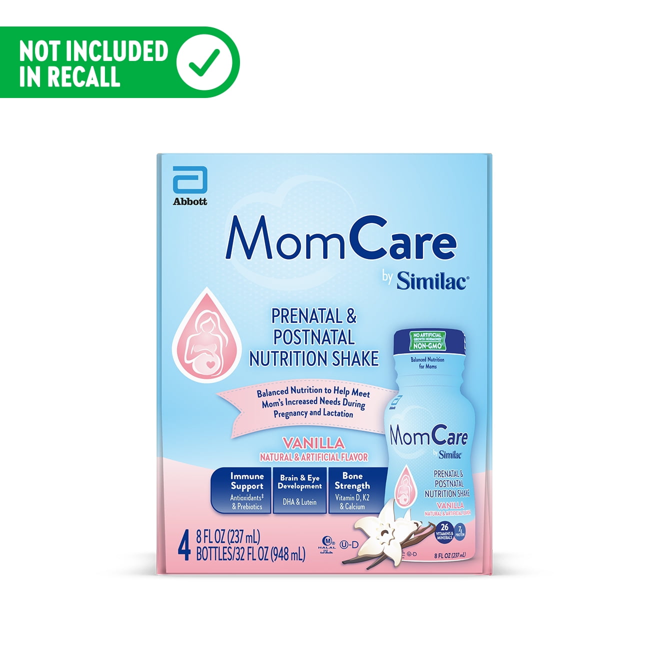 MomCare by Similac Prenatal & Postnatal Nutrition Shake, 4 bottles, 8 ...