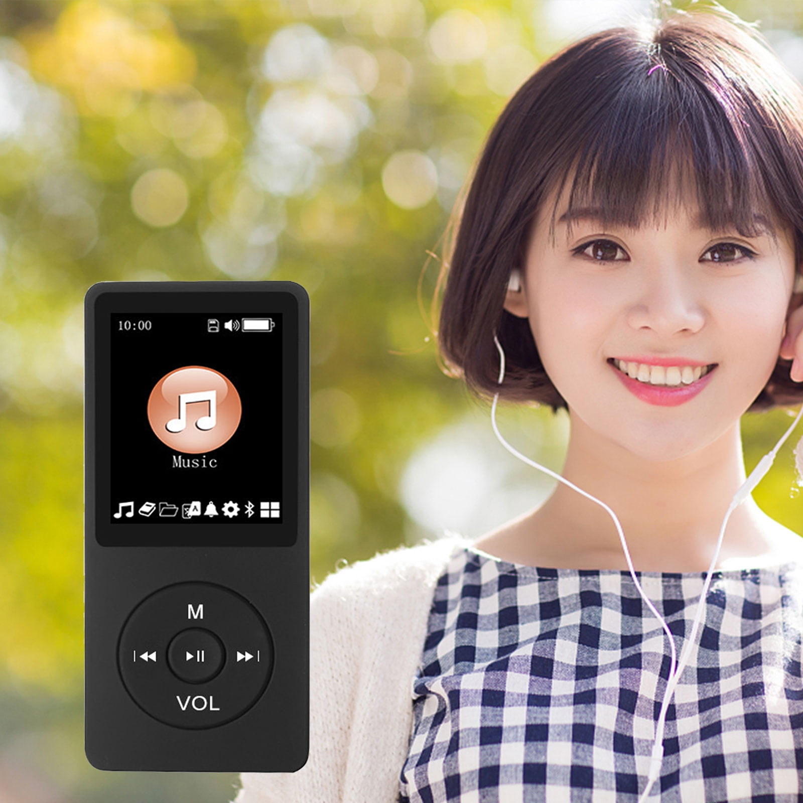 SOONHUA MP3 Player With Bluetooth 40 Hours Portable HiFi Sound Mp3
