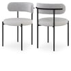 Meridian Furniture Tierra Beige Velvet Dining Chair - Walmart.com