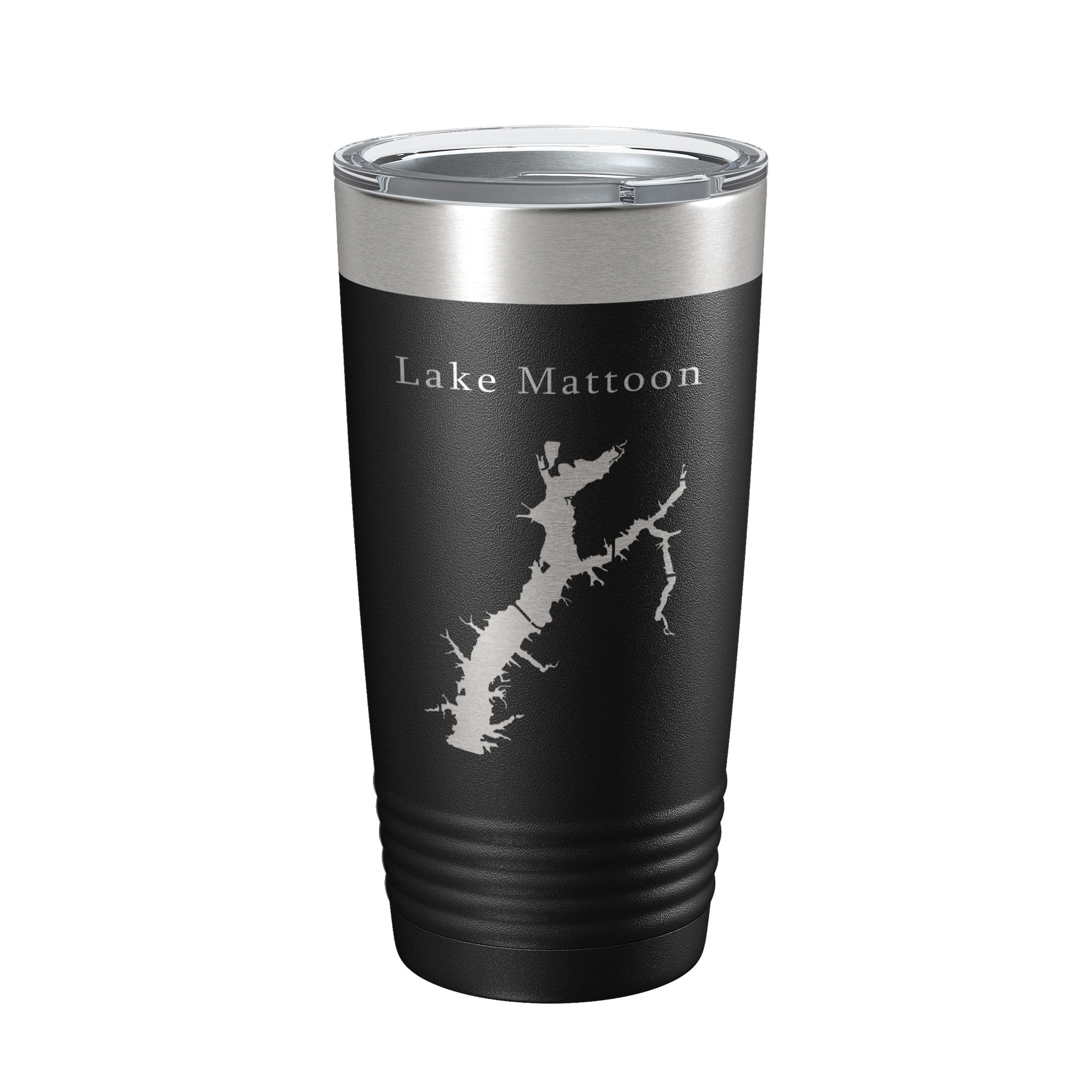 Lake Mattoon Map Tumbler Travel Mug Insulated Laser Engraved Coffee Cup ...
