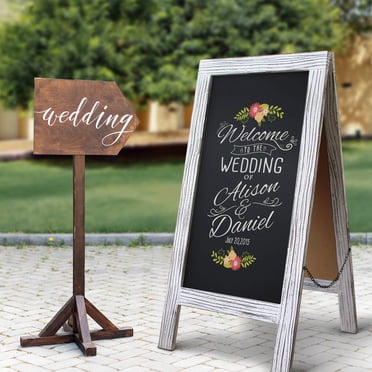 RHF 22" x 40" Standing Chalkboard Easel, Chalkboard Sign, A Framed ...