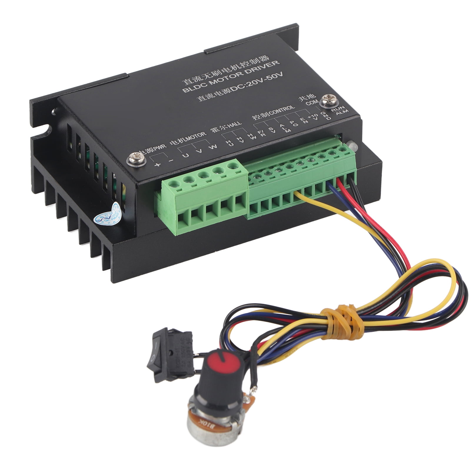 Controlador de motor BLDC, WS55-220 DC 48V 500W Controlador de motor de ...