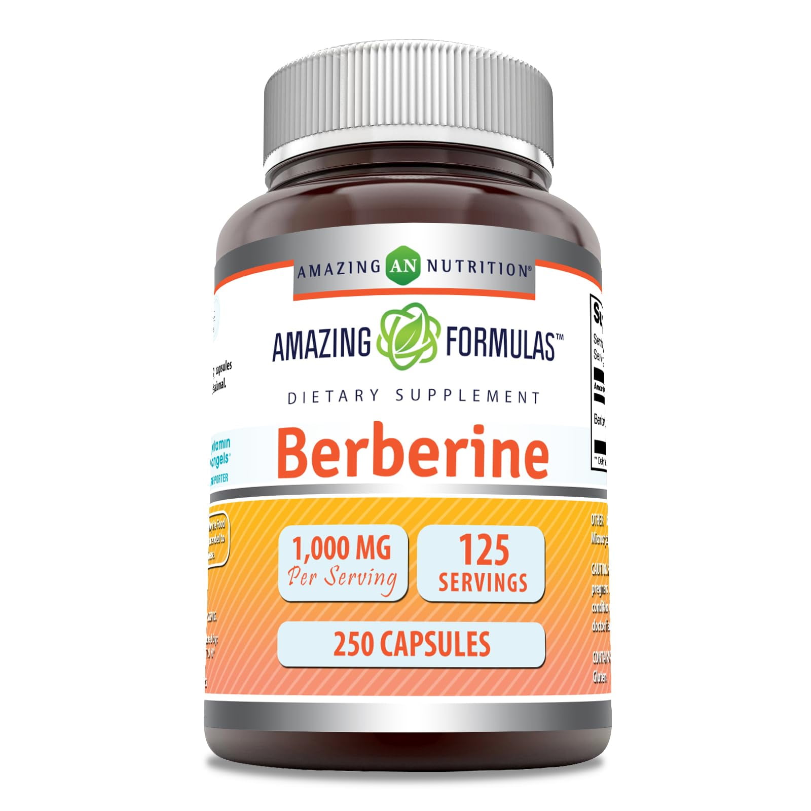 Suplemento Amazing Formulas Berberine 1000 mg 250 cápsulas | Bodega ...