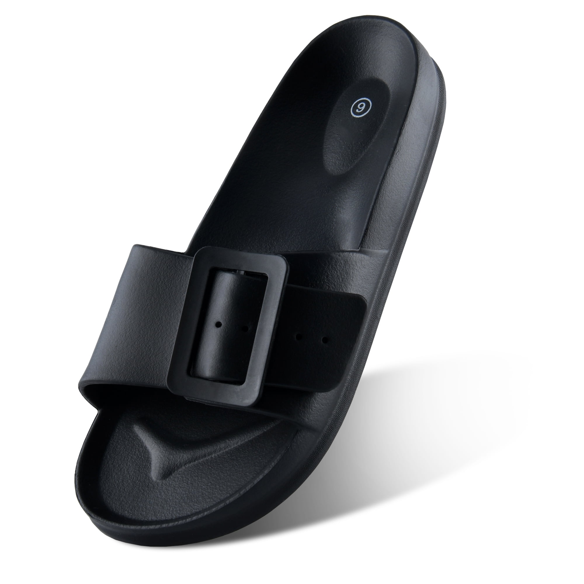 LORDFON Womens Slides Sandals Comfort Beach Sandals Adjustable Buckle ...