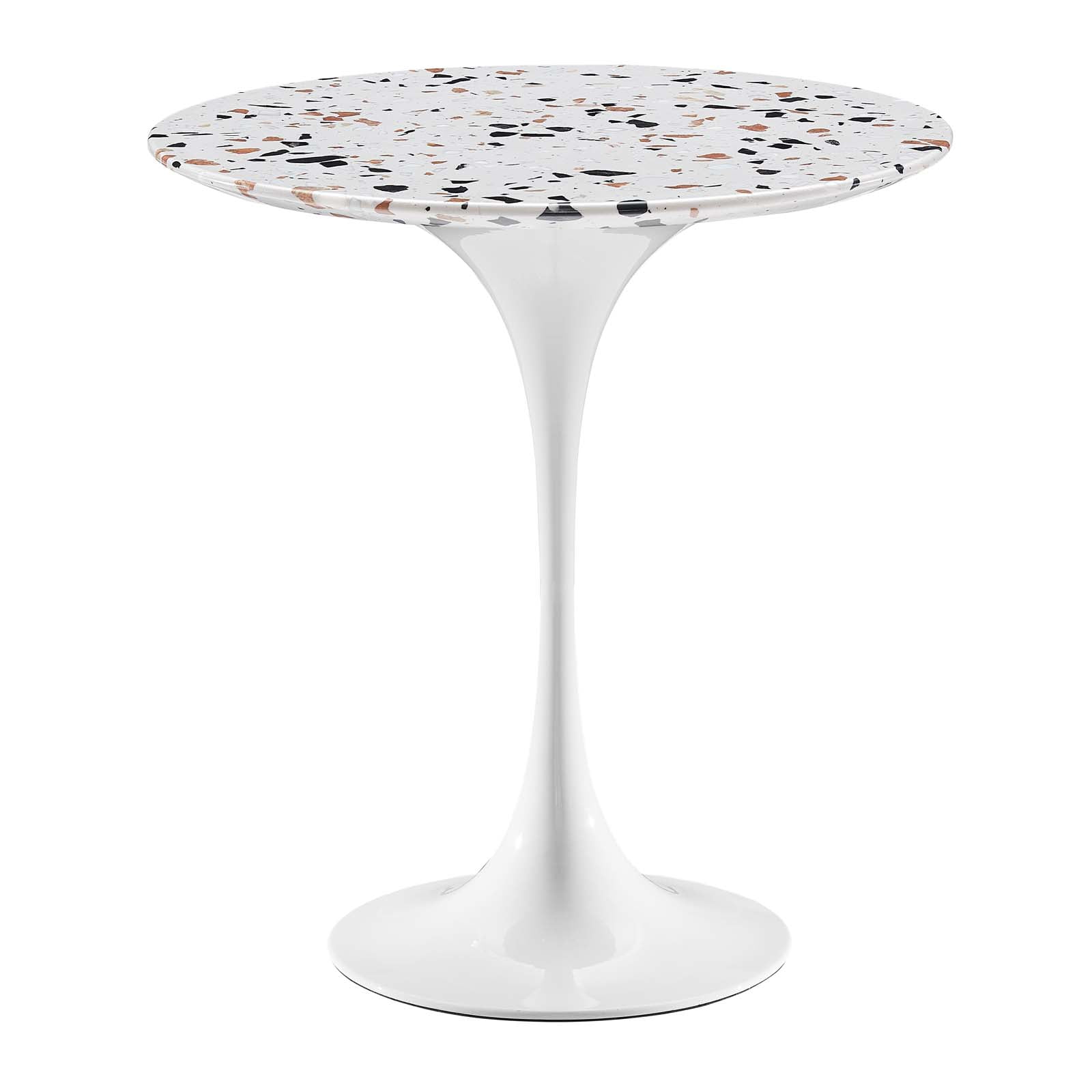 Sofa Side Table, Round, White, Wood, Metal Steel, Modern Contemporary ...