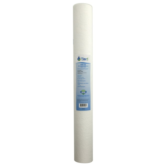 Tier1 20 Micron 20 Inch x 2.5 Inch | Spun Wound Polypropylene Whole House Sediment Water Filter ...