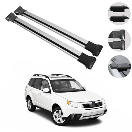 Roof Rack Cross Bars Luggage Carrier Silver for Subaru Forester 2009 ...