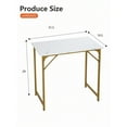 Modern Makeup Nail & Office Desk，Sleek Metal Frame For Home & Small ...