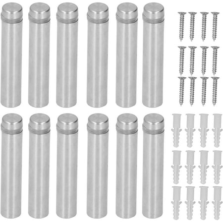 12PCS Stainless Steel Standoff Screw 12x60MM Sign Holder Mounting ...