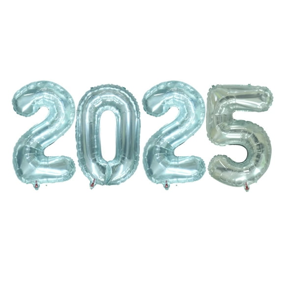 42 Inch 2026 Silver Foil Number Balloons for 2026 New Year Eve Festival ...