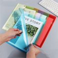Clear Plastic Folders for Documents (1 Pack, Pink) - A5 Size Plastic ...