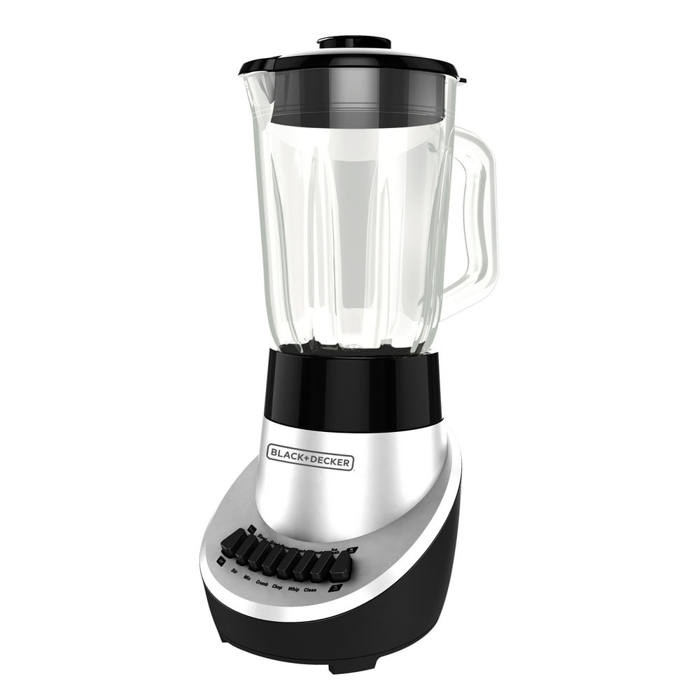 BLACK+DECKER FusionBlade Blender with 6-Cup Glass Jar, Silver, BL1130SG ...