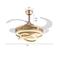 "42"" Modern Ceiling Fan with Light for Living Room and Bedroom, Remote ...