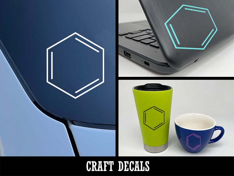 Benzene Ring for Organic Chemistry Science Craft Vinyl Indoor Outdoor ...