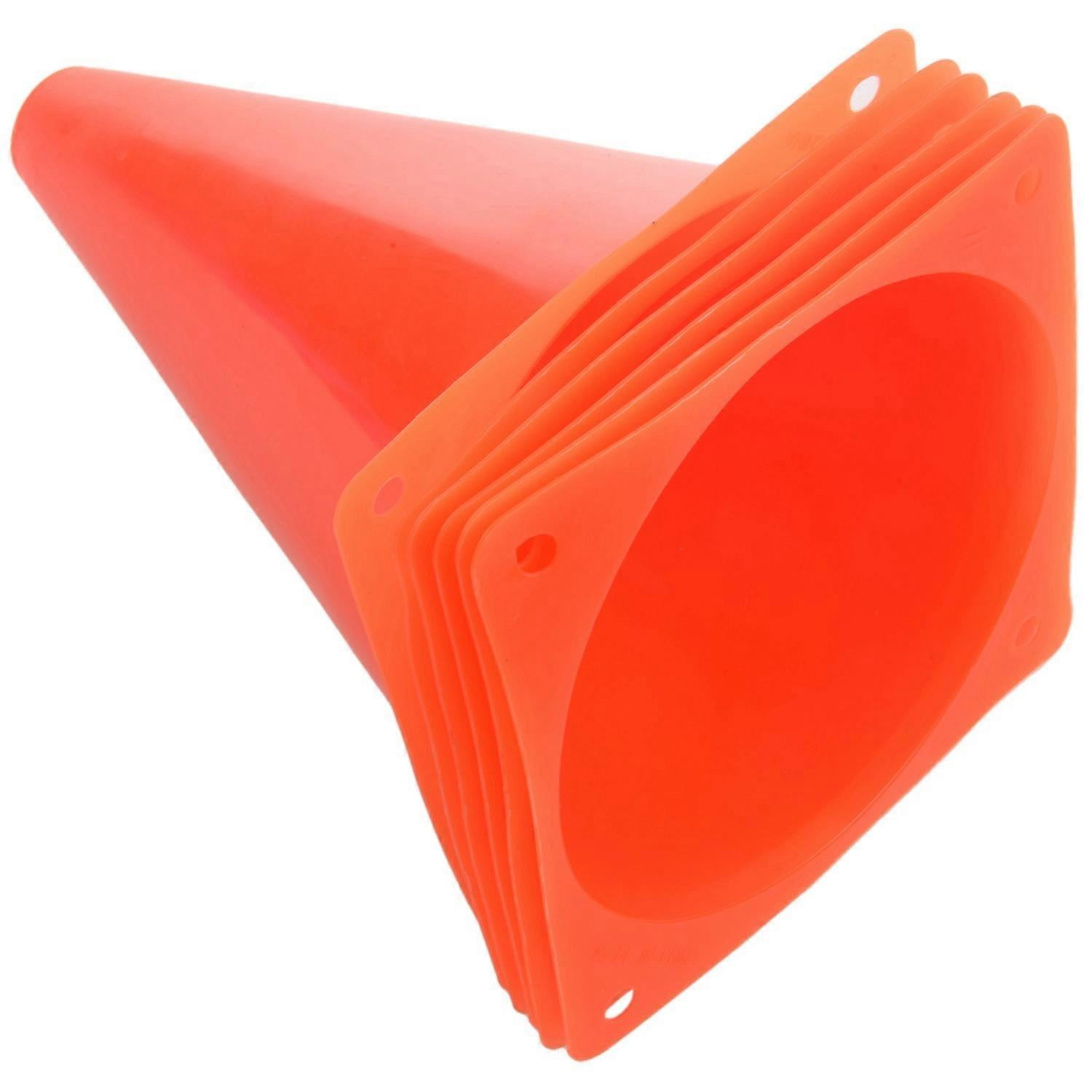 7-Inch Plastic Traffic Cones (6-Pack) Multi-Purpose Cone Physical ...