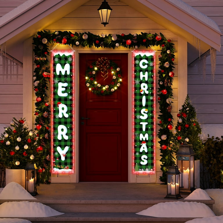 Merry Christmas Lights Banner