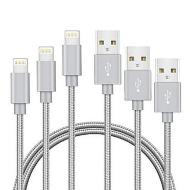 2 Meter Phone Charger Cable, 6FT Nylon Braided USB Fast Charging Cable ...