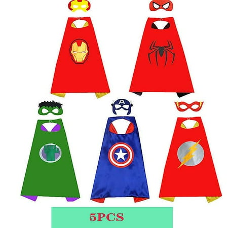 Superhero capes and for kids halloween cosplay spiderman hulk captain ...
