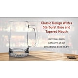 ARC Glass Beer Mugs 25 oz. Set of 6, Bulk Pack - Barware, Great for ...