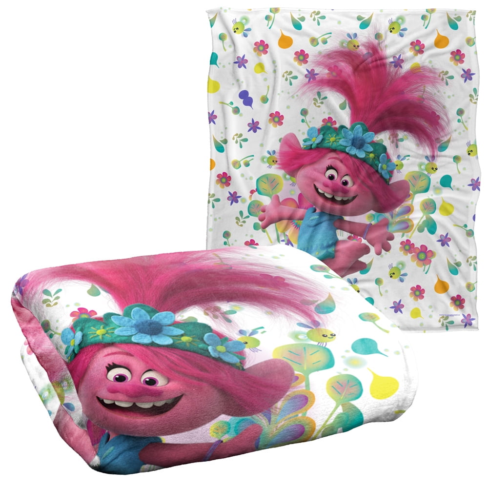 Trolls Blanket, 50'x60', Running Towards A Hug Silky Touch Super Soft ...