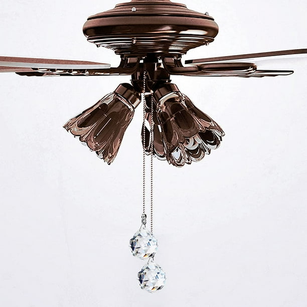 4 Pieces Ceiling Fan Pull Chain Clear Crystal Ceiling Fan Light Chain ...