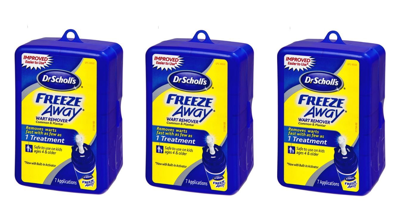 Dr. Scholl's Freeze Away Wart Remover - 7 Applications (Pack of 3 ...