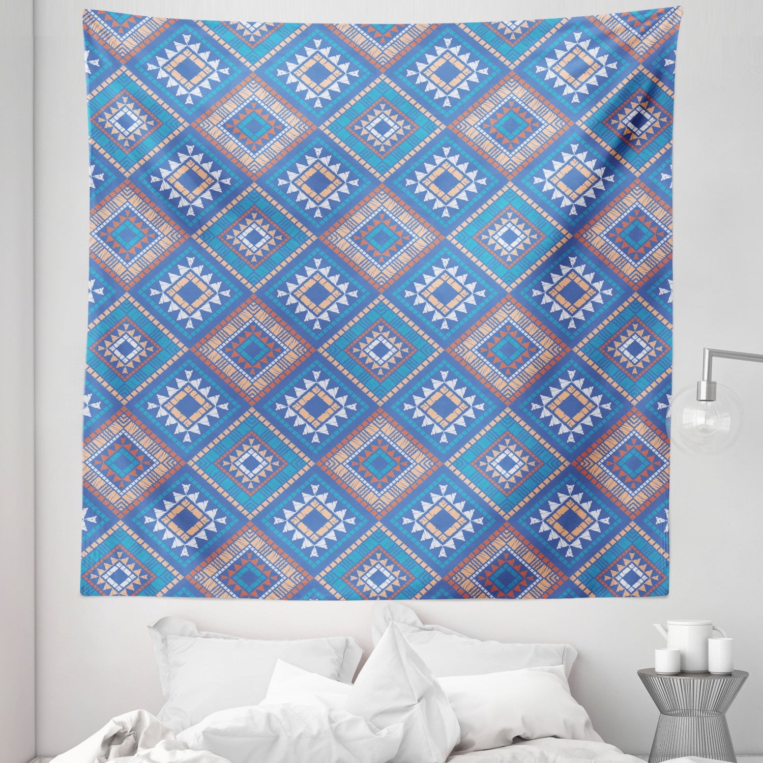 Aztec Tapestry, Hand Drawn Intricate Geometric Shapes Tribal Influence ...