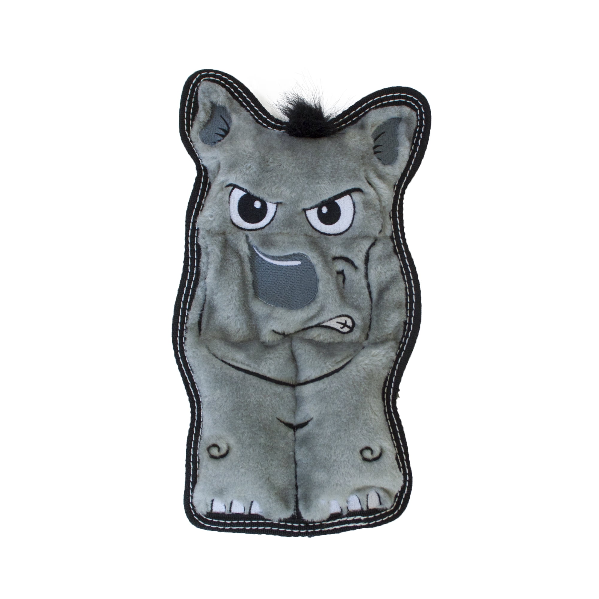 Outward Hound Invincibles Tough Seamz Rhino Dog Toy, Grey, Medium ...