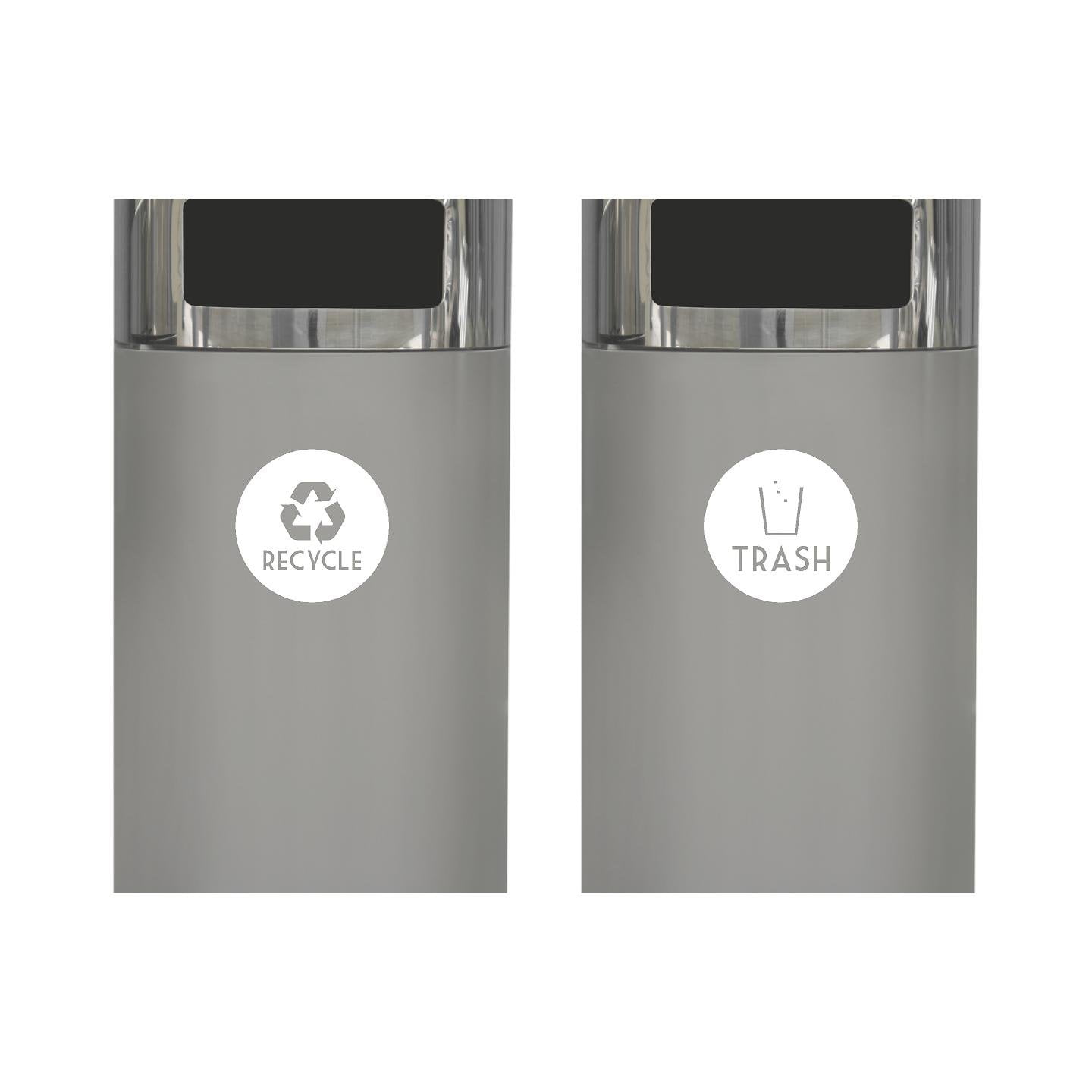 Recycle and Trash Vinyl Lettering Decal Sticker Trash Can Decals and ...