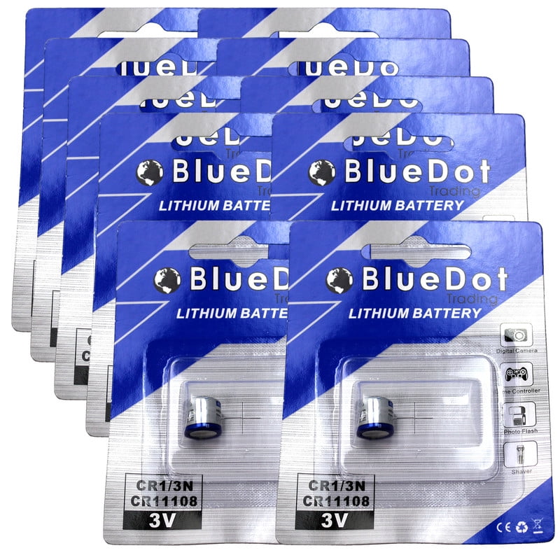 BlueDot Trading Brand CR1/3N / CR11108 3 Volt Lithium Batteries - 10 ...