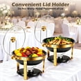 6QT Chafing Dish Buffet Set 1/2/4/6 PACK, Maifanite-Coated Black Gold ...