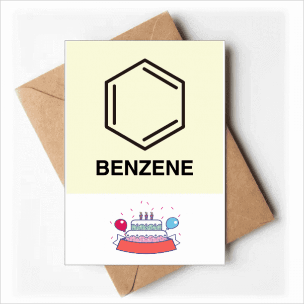 Benzene Molecular Structure Formula Substance Happy Birthday Greeting ...
