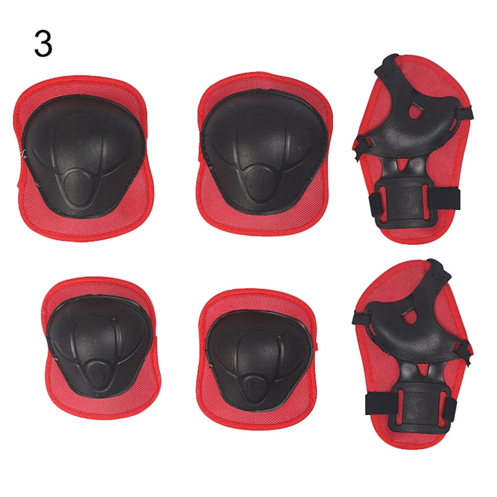 Kids Skating Protective Set, 6Pcs Outdoor Children Skateboard Kneepad ...