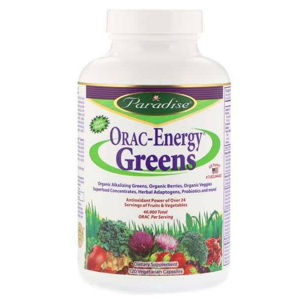Paradise Herbs ORAC-Energy Greens, 120 Vegetarian Capsules - Walmart ... Paradise Herbs ORAC-Energy Greens, 120 Vegetarian Capsules - Walmart ...